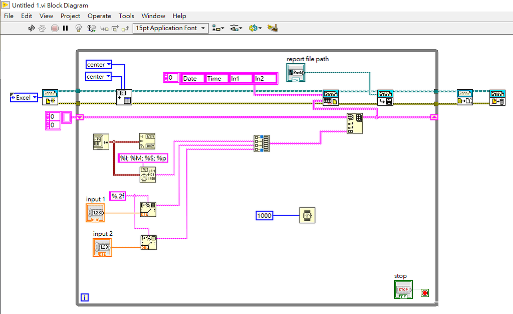 使用LabView將數值寫入Excel檔程式無法執行 - LabVIEW作業習題研討區 - Science and Technology ...